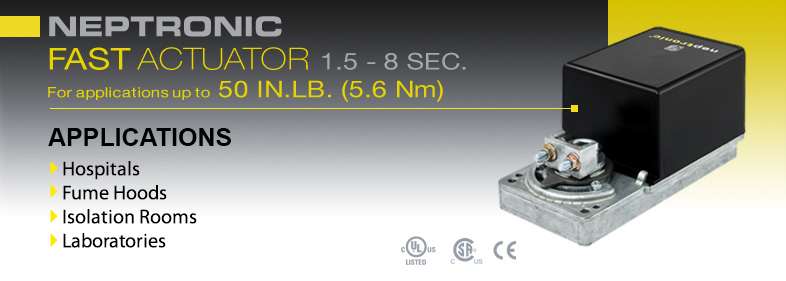 Fast Acting Actuators | 15-30 sec – Neptronic